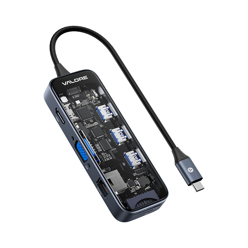 Valore 10-in-1 USB-C Transparent Hub (MH-007) – Challenger Singapore