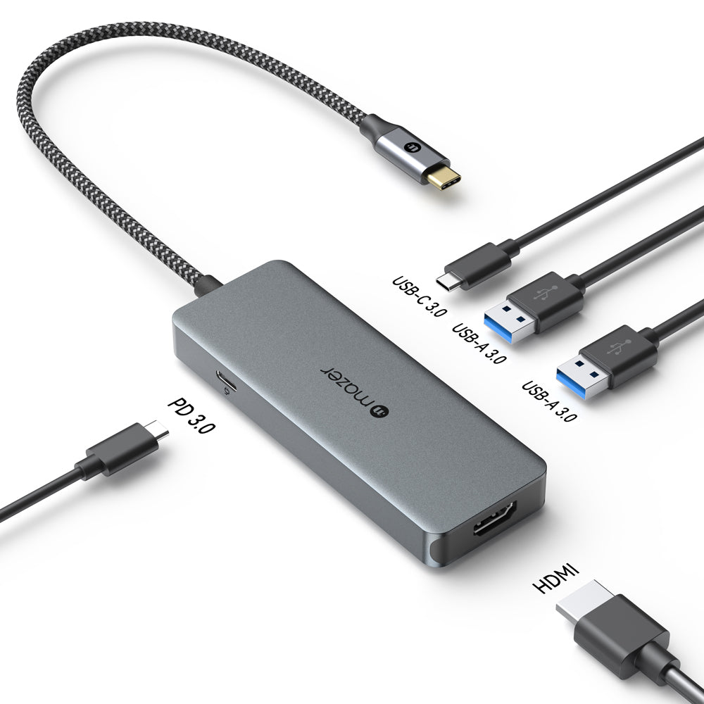 Mazer M-Hub60-GY InfiniteLinkPro Hub60 5-in-1 USB C Multimedia Hub ...